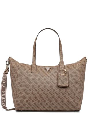 Guess Co Latona Tote Bag mit abnehmbarem Riemen - Braun