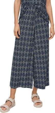 s.Oliver Plissierte Wide-Leg-Hose mit Elastikbund