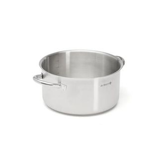 De Buyer Kochtopf ohne Deckel aus Edelstahl - 24 cm - ohne PFAS, Edelstahl 18/10 in Profiqualität, Dicker magnetischer Boden für kontrolliertes Kochen, alle He