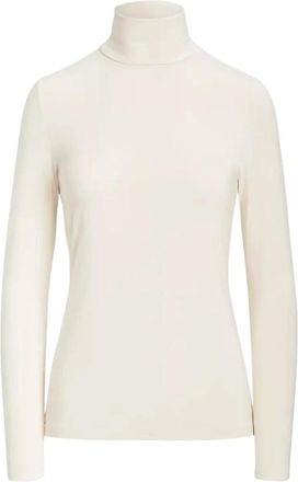 Ralph Lauren Femme, Pulls, Beige, Taille: 44 FR Col roulé ajusté