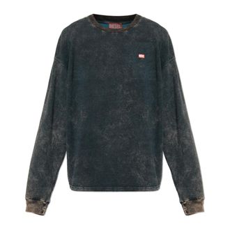 Diesel Homme, Tops, Bleu, Taille: 2XL T-shirt T-Boxt-Ls-T3