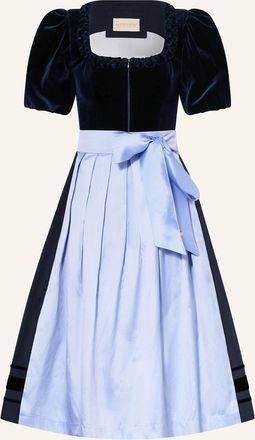 Alpenherz Alpenherz Samtdirndl Mona Mit Abnehmbaren &Auml;rmeln blau