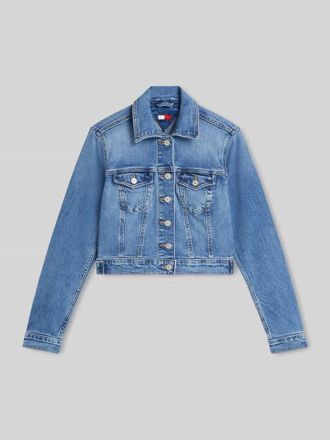 Tommy Jeans Cropped Fit Jeansjacke aus Baumwoll-Mix