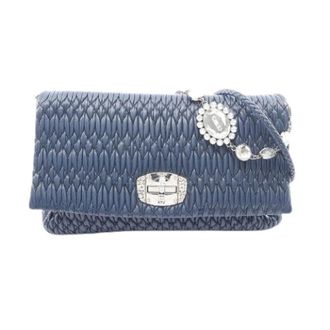Miu Miu Pre-owned Nappa Crystal Matelasse 2way shoulder bag - - Pre-owned - Damen - Blau - ONE SIZE
