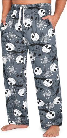 Disney Schlafanzug Hose Herren Freizeithose Lang 100% Baumwolle Jogginghose Teens Männer Pyjamahose mit Kordelzug (3XL, Multi Jack)