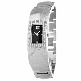 Laura Biagiotti Femme, Accessoires, Gris, Taille: ONE Size Montre Femme en Acier Inoxydable Quartz Argent