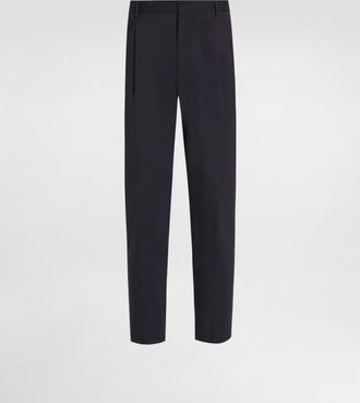 Dolce & Gabbana Wool Canvas Trousers - Mann Hosen Und Shorts Blau 44