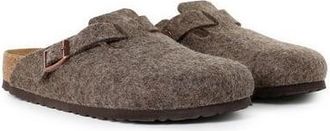 Birkenstock Wool Boston Pantoletten - Braun