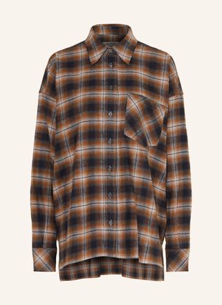 SoSUE Sosue Oversized-Hemdbluse Aus Flanell braun