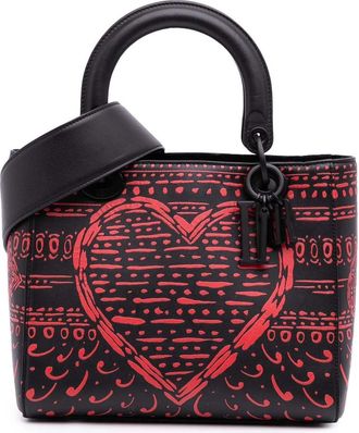 Dior Hobo Bags - Small Smooth Calfskin Painted Heart Clover Lady Di - Gr. unisize - in Schwarz - für Damen