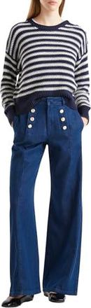 Benetton Pantalone 43J2DE01W, Pantalons Femme, Blu