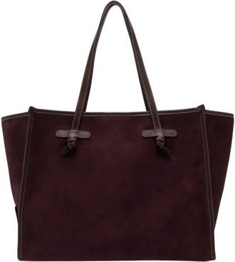 Gianni Chiarini Shopper & Totes - Amarone Suede Handbag With Leather Detailing - Gr. unisize - in Schwarz - f&uuml;r Damen