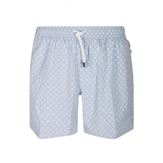 Fedeli Italienische Eleganz Badeanzug mit Besticktem Detail - - Swimwear - Herren - Blau - 2XL