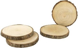 The Home Deco Factory KA4715 Untersetzer, rund, Holz, 4 Stück