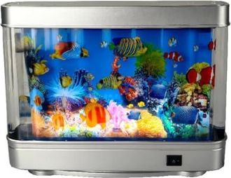 Generic Veilleuse LED artificielle pour aquarium avec affichage dynamique pour aquarium, lampe dambiance multicolore pour d&eacute;coration dint&eacute;rieur, salon, chambr
