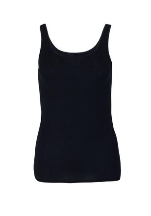 Schiesser Damen Tr&auml;gertop Baumwolle - Luxury, schwarz_200763, 42