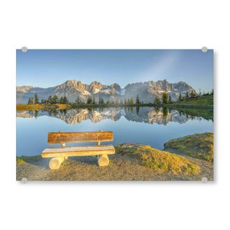 artboxONE Acrylglasbild 150x100 cm Natur Lieblingsplatzl Wilder Kaiser - Bild &ouml;sterreich astberg astbergsee