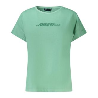 North Sails Femme, Tops, Vert, Taille: 38 FR T-shirt avec imprim&eacute; slogan