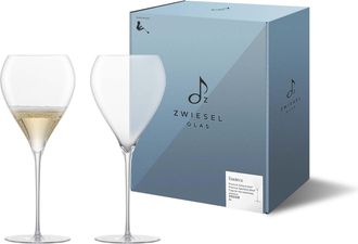 Zwiesel Glas Premium Schaumweinglas Enoteca (2-er Set), in Handarbeit mundgeblasene Champagnergläser, edle Kristallgläser für Schaumwein (Art.-Nr. 122196)