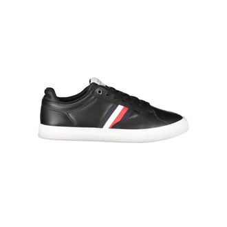 Tommy Hilfiger Schwarzer Leder Herren Sneaker Stilvoller Komfort - - Shoes - Herren - Schwarzk - 46 EU