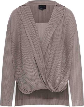 Giorgio Armani Pull Col Rond - Marron