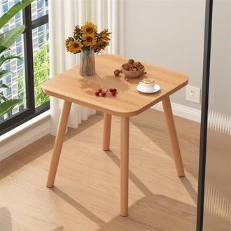 Generic Petite table basse carrée moderne pour salon, chambre à coucher, tables dappoint simples en bois pour petits espaces (50 x 50 x 30 cm, blanc)