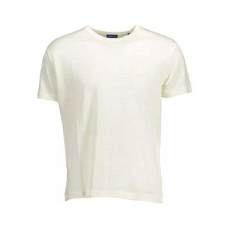 GANT Femme, Tops, Blanc, Taille: 42 FR T-shirt en coton brodé