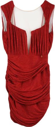 Elisabetta Franchi Femme, Robes, Rouge, Taille: 38 FR Mini robe lam&eacute;e