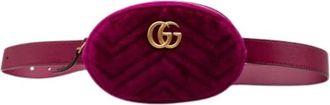 Gucci Pre-owned Gesteppte Samt G&uuml;rteltasche - - Pre-owned - Damen - Lila - ONE SIZE