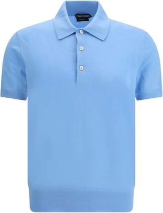 Tom Ford Homme, Tops, Bleu, Taille: 2XL Cotton Polo