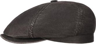 Stetson Casquette Hatteras Old Cotton Femme/Homme - Bonnet Oilskin volumineuse Newsboy avec Visiere, Visiere Printemps-ete Printemps Ete Automne Hiver - XXL (