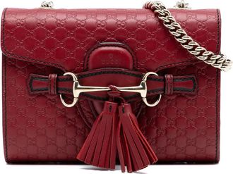 Gucci Hobo Bags - Mini Microguccissima Emily Crossbody - Gr. unisize - in Rot - f&uuml;r Damen