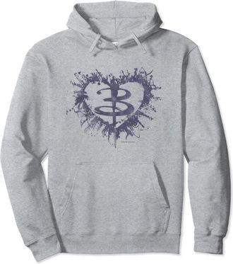 Buffy the Vampire Slayer Buffy The Vampire Slayer Distressed Paint Splat Heart Logo Pullover Hoodie