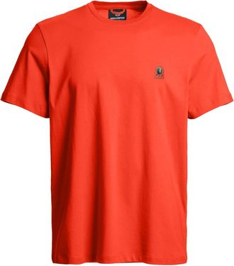 Parajumpers Homme, Tops, Orange, Taille: XL Patch Tee