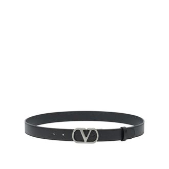 Valentino Garavani Homme, Accessoires, Noir, Taille: 90 CM Ceinture Noire Vlogo Signature