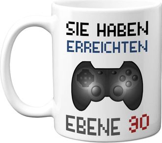 Stuff4 30. Geburtstag Gamer Geschenke - Sie Haben Erreichten Ebene 30 Tasse - Zocken Gaming Videospiel Tasse f&uuml;r M&auml;nner und Frauen, 325 ml Premium-Keramiktas