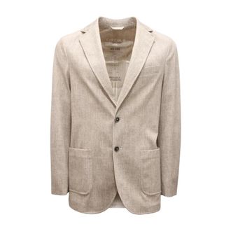Circolo 1901 Piquet Jacke Natur Ungef&uuml;ttert Modell - - Jackets - Herren - Beige - L