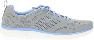 Skechers Virtue Kind Favor Sneaker f&uuml;r Damen, Netzmaterial, Flach (graublau)