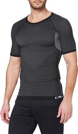 F.lli Campagnolo Nahtloses Herren-T-Shirt, Schwarz, S/M