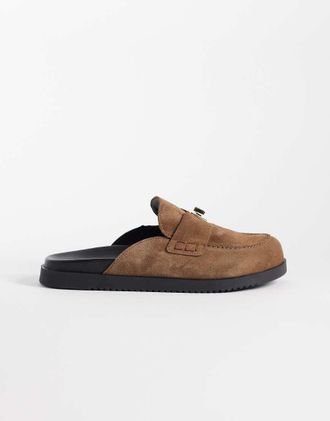 Steve Madden Megg - Wildleder-Loafer zum Hineinschl&uuml;pfen in Taupe-Braun