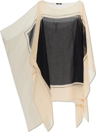 Balmain Femme, Maillots de bain, Noir, Taille: ONE Size Silk Poncho