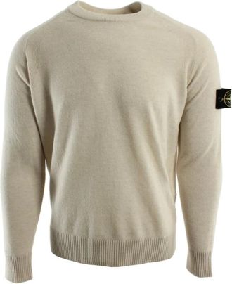Stone Island Homme, Pulls, Beige, Taille: S Pull en maille ras du cou