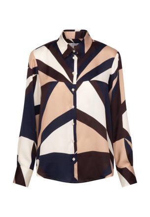 Seidensticker Damen Regular Fit Langarm Bluse, Beige, 42