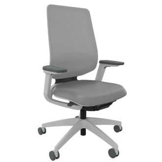 Sedus se:Flex ef-122 ergonomischer B&uuml;rostuhl, automatische Gewichtsanpassung, Flexible R&uuml;ckenlehne (Netzr&uuml;cken, Hellgrau)