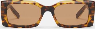 Stella McCartney Logo-Engraved Rectangular Sunglasses