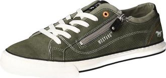 Mustang Jeans Baskets Mode Homme 4198-302, Pointure:44 EU, La Couleur:Vert