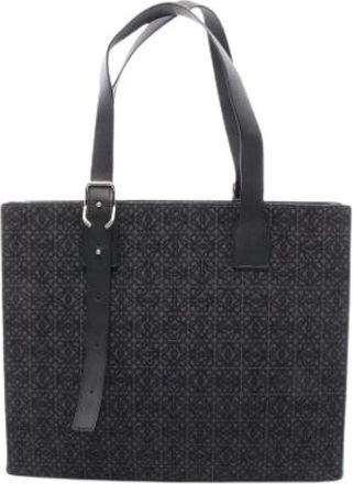Loewe unisex, Pre-owned, Noir, Taille: ONE Size Sac cabas en toile Pre-owned