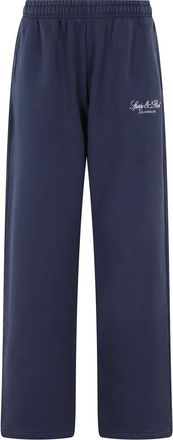 Sporty & Rich Femme, Pantalons, Bleu, Taille: 40 FR Vendome LA Embroidered Wide Sweatpant