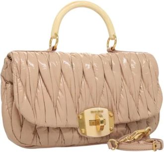 Miu Miu Pre-owned Toile sacs-main - Femme - Pre-owned - Beige - Taille: ONE Size