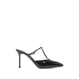 Aquazzura Femme, Chaussures, Noir, Taille: 39 EU Mules &agrave; Talons avec Bride en T